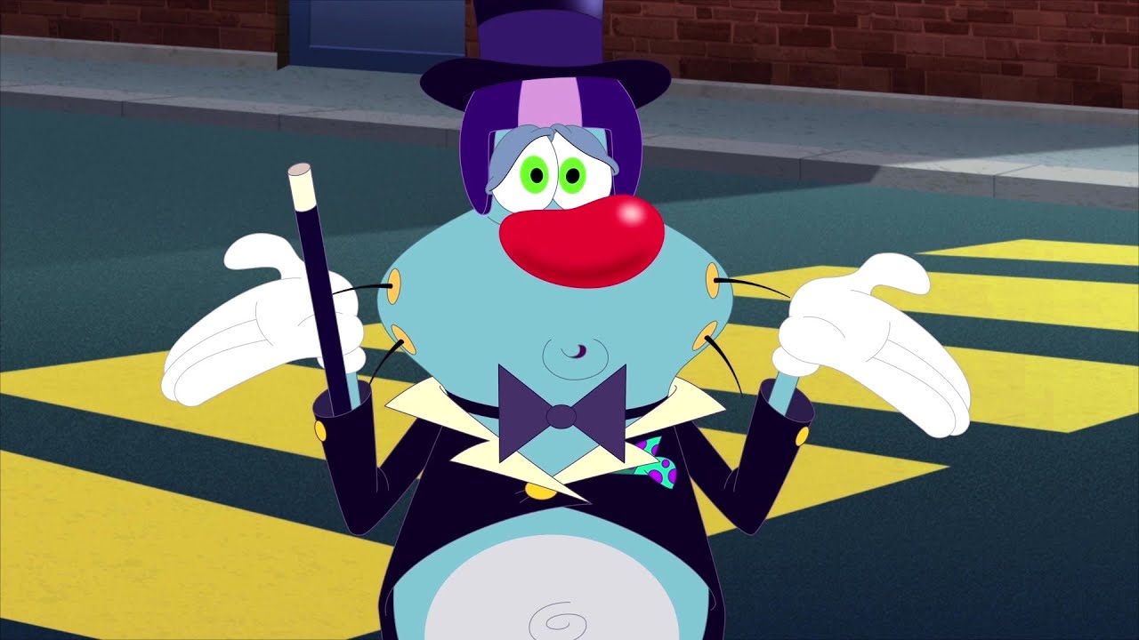 تماشای ویدیو: Oggy and the Cockroaches - Wizard Oggy in Town Season 6 ...